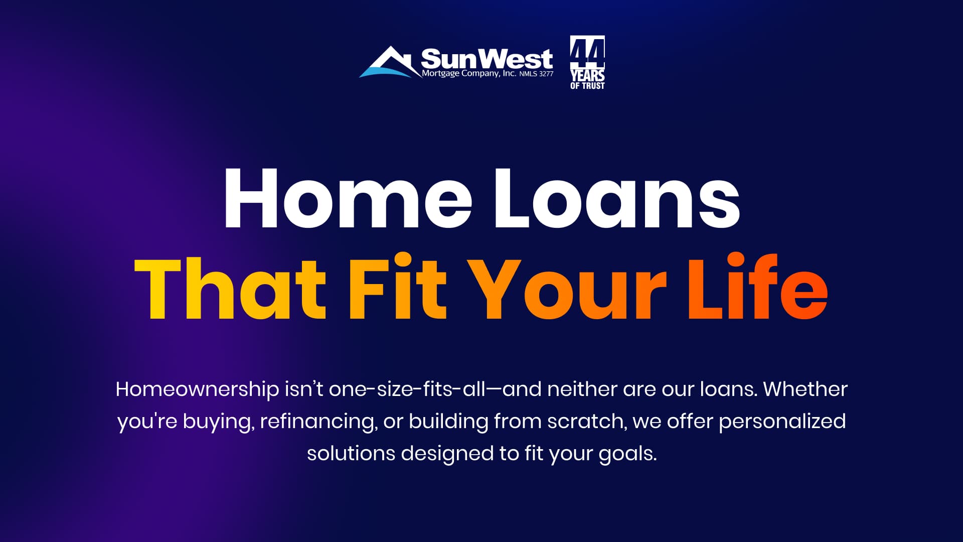 Explore Home Loan Options | Flexible Mortgage Programs by Sun West